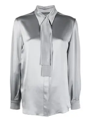 ALBERTA FERRETTI Scarf-detail Silk Shirt