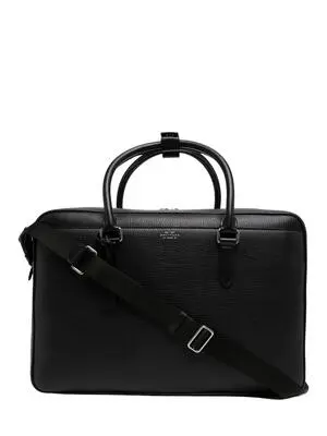 SMYTHSON Leather Logo-Stamp Holdall