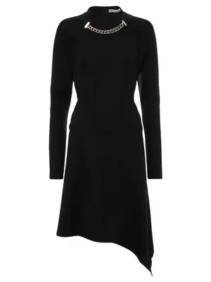 JW ANDERSON JW Anderson Chained Asymmetric-Hem Midi-Dress