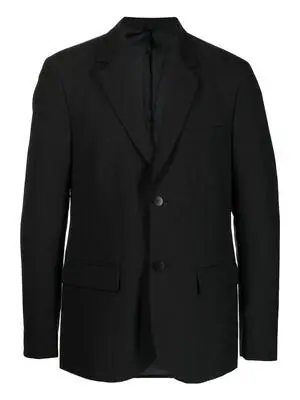 AGNÈS B. Single-breasted Wool Blazer - Black