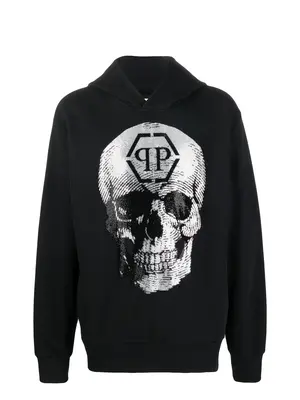 Philipp Plein Skull Logo-print Hoodie - Black
