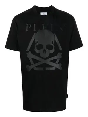 Philipp Plein Skull Print Logo T-shirt - Black