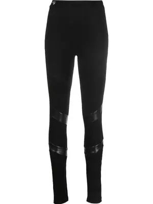 Philipp Plein Super High-waisted Denim-leggings - Black