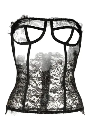 PHILIPP PLEIN Philipp Plein Lace Detail Bustier Top
