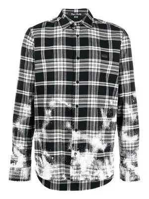 PHILIPP PLEIN Gothic Plein Checked Cotton Shirt