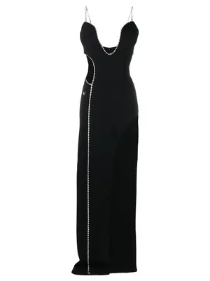 Philipp Plein Embellished Maxi Dress - Black