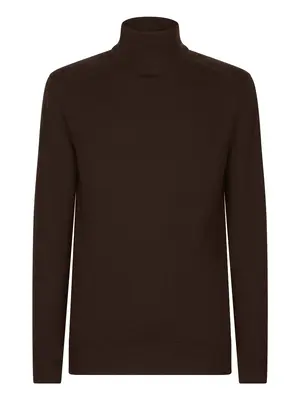 Dolce & Gabbana Roll-neck Cashmere Jumper - Brown