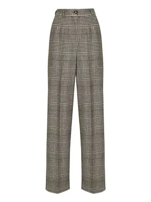 Dolce & Gabbana Plaid Flared Trousers - Grey