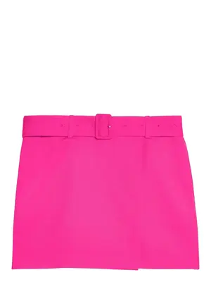 Ami Belted Midi Skirt - Pink