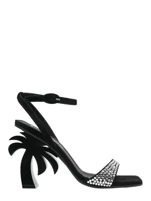 Palm Angels Palm Tree Heel Sandals - Black