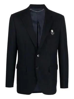 BILLIONAIRE Chest-pocket Fitted Blazer - Black