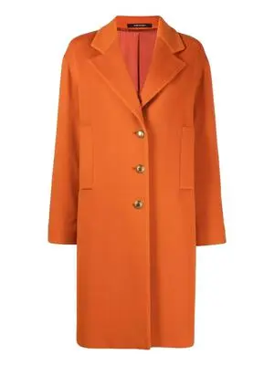 Tagliatore Kyra Single-breasted Coat - Orange