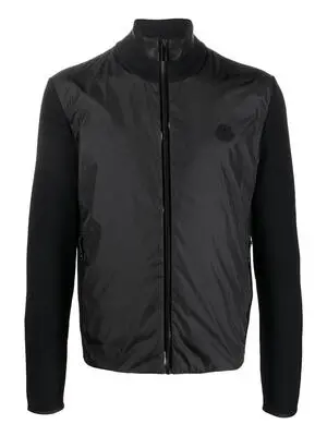 Moncler Logo-patch Knitted Cardigan - Black