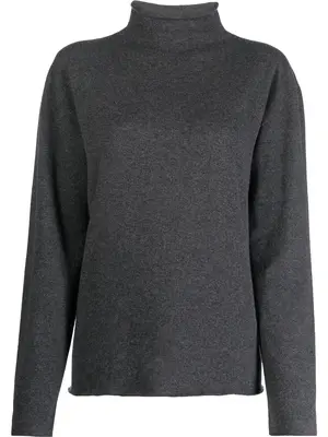 JIL SANDER Mock-neck Knitted Jumper - Grey