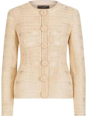 DOLCE & GABBANA Embroidered Single-Breasted Blazer