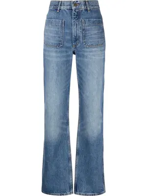 Sandro High-waist Straight-leg Jeans - Blue