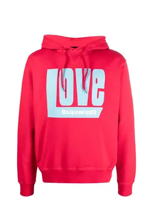 Dsquared2 Logo-print Hoodie - Red
