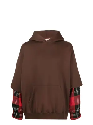 Marni Layered-design Hoodie - Brown