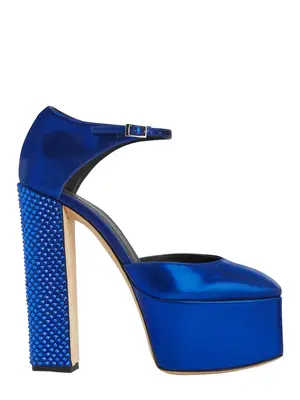 GIUSEPPE ZANOTTI 150mm Bebe Pixel Platform Pumps - Blue