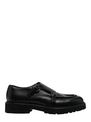 DOUCAL'S Double-buckle Monk Shoes - Black