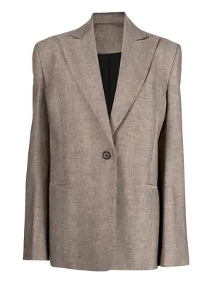 GIA STUDIOS Single-breasted Blazer - Brown