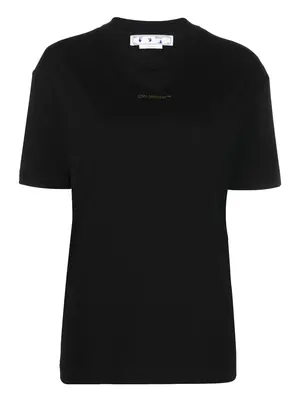 Off-White Arrows-logo Cotton T-shirt - Black