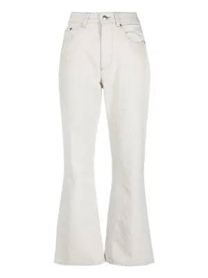 Stella McCartney Logo Flared Trousers - Neutrals