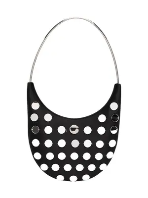 Coperni Polka-dot Stud Shoulder Bag - Black
