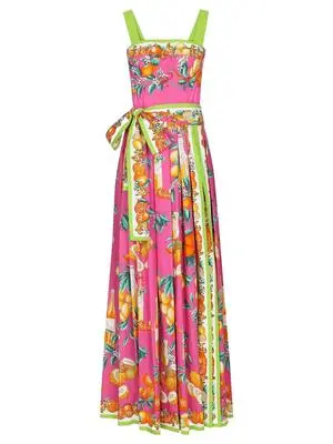 Dolce & Gabbana Graphic-print Maxi Dress - Pink