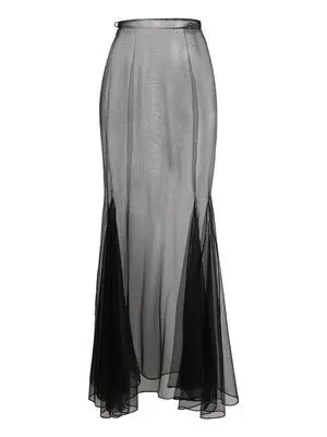 Saint Laurent Tulle Ankle-length Skirt - Black