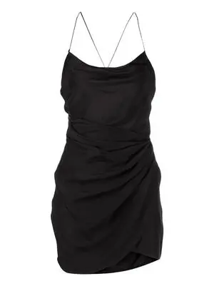 Gauge81 Scoop-neck Gathered Minidress - Black