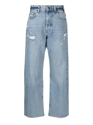 ANINE BING Gavin Mid-rise Straight Jeans - Blue