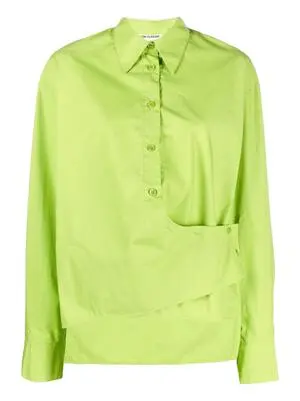 LOW CLASSIC Wrap-around Shirt - Green
