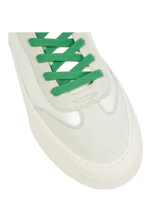 THE ROW Marley Leather And Suede Sneakers - White