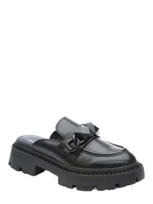 Ash Genius Lug Sole Mule - Black/black