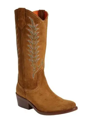 Penelope Chilvers Goldie Embroidered Cowboy Boots - 223 Peat