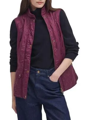 Barbour Barbour Wray Fleece Lined Vest Black Cherry