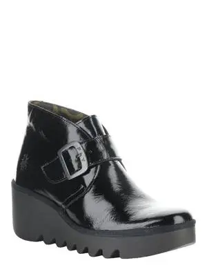 Fly London Birt Wedge Bootie - 011 Black
