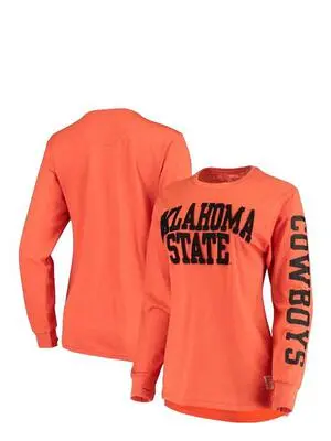 PRESSBOX Oklahoma State Cowboys Two-hit Canyon Long Sleeve T-shirt - Orange
