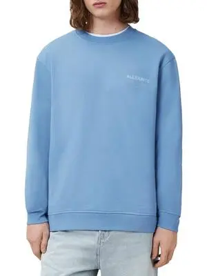 ALLSAINTS AllSaints Underground Logo Organic Cotton Sweatshirt Bondi Blue