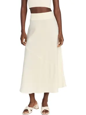 APIECE APART Ami Slip Midi Skirt - Cream