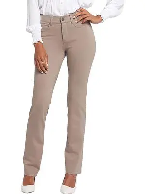 NYDJ Marilyn Straight Ponte Pants - Saddlewood