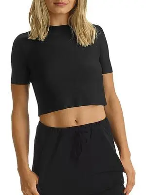 Commando Butter Cropped Tee - Black