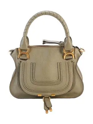 Chloé Marcie Small Leather Satchel - Aloe Green