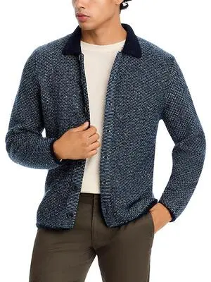 Inis Meáin Breidin Stitch Cardigan Blue Mix