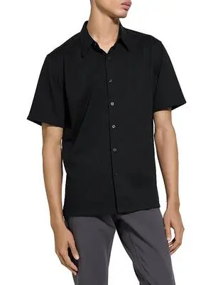 Theory Irving Regular Fit Short Sleeve Shirt - Black