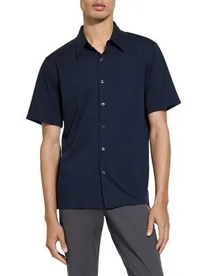 Theory Irving Regular Fit Short Sleeve Shirt Eclipse