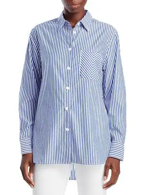 Rag & Bone Rag & Bone Icons Maxine Stripe Button-Down Shirt Blustripe
