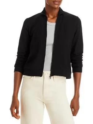 Majestic Filatures Knit Zip-up Jacket - Noir
