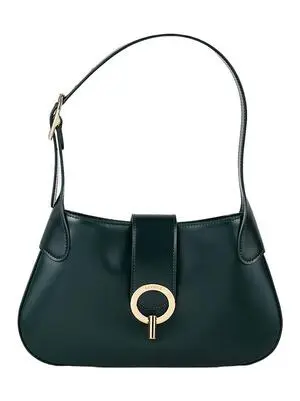 Sandro Leather Shoulder Bag - Bottle Green